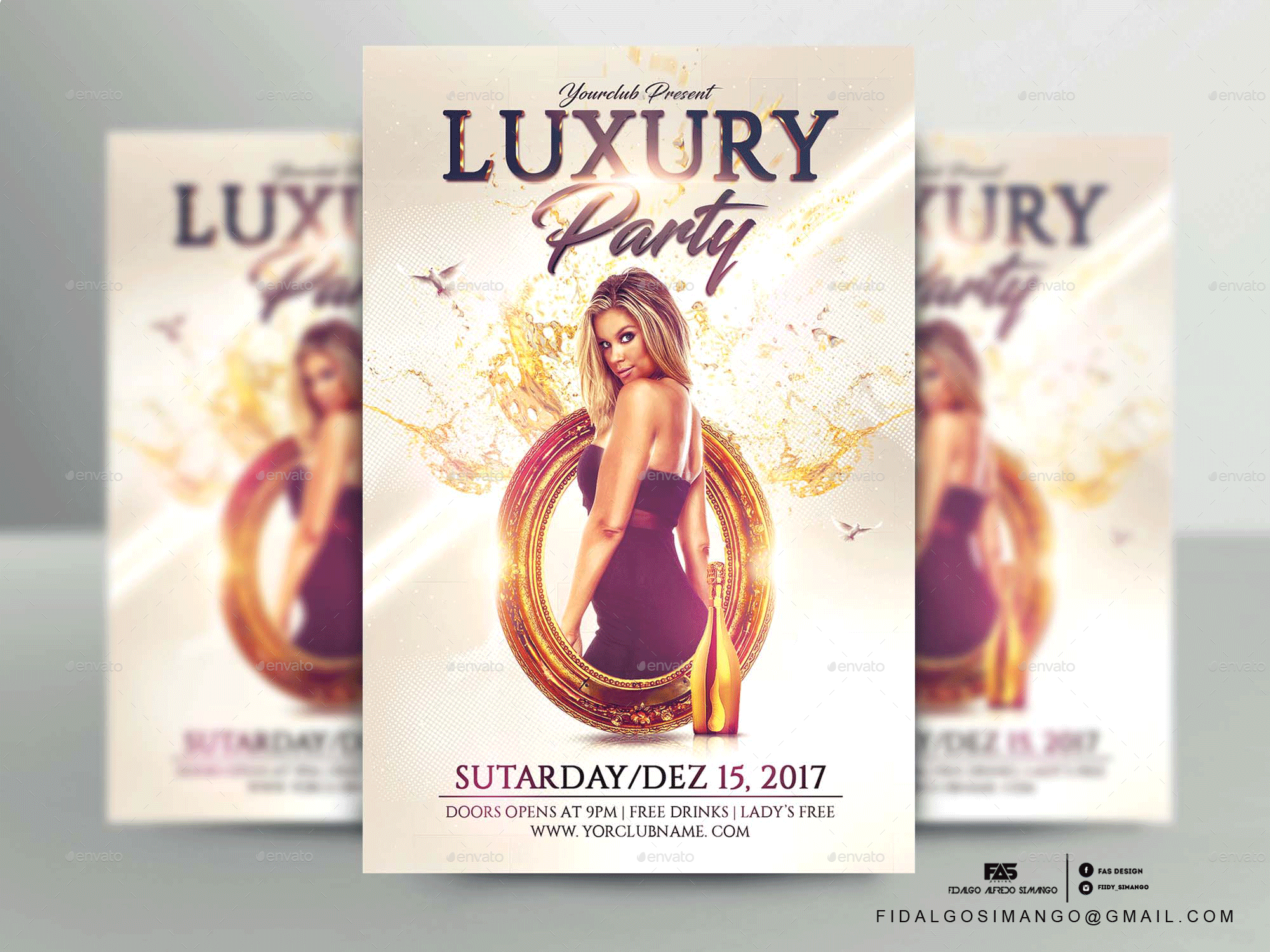 Luxury Party Flyer Template, Print Templates | GraphicRiver
