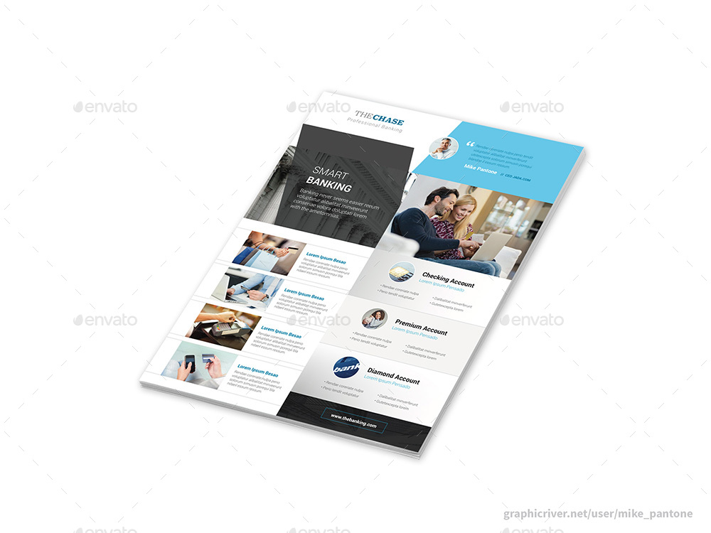 Banking Flyers – 4 Options, Print Templates | GraphicRiver