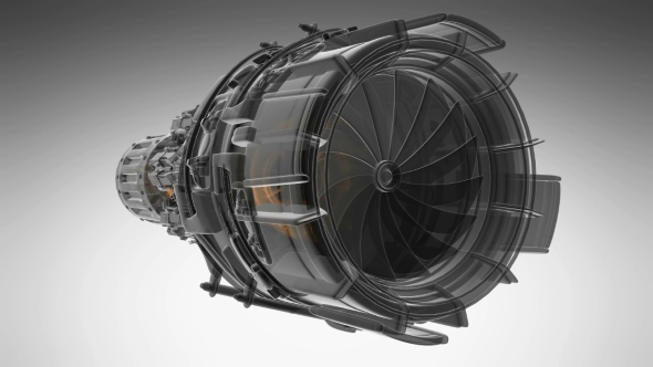 Rotate Jet Engine Turbine, Motion Graphics | VideoHive