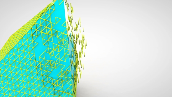 Rotating 3d Pyramid on Grey, Background, Motion Graphics | VideoHive