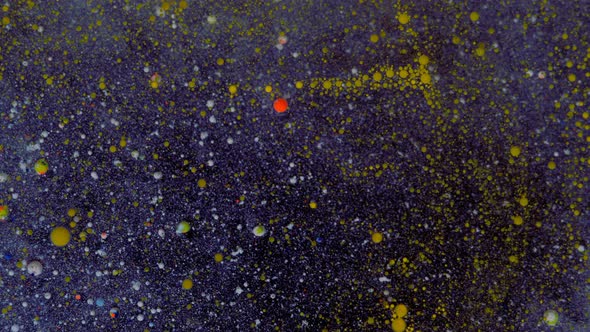 Rounded Red Yellow Particles on a Bluewhite Background with Sequins ...