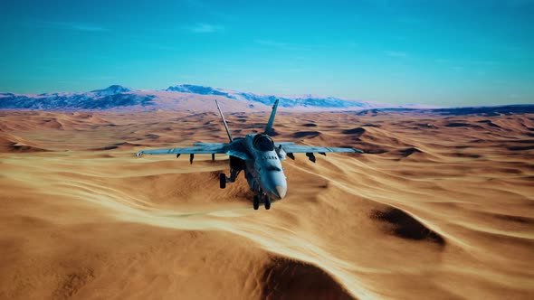 American Military Plane Over the Desert, Motion Graphics | VideoHive