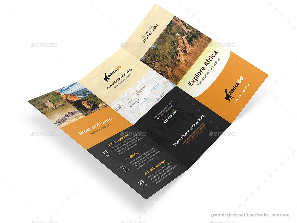 Africa Adventure Print Bundle, Print Templates | GraphicRiver