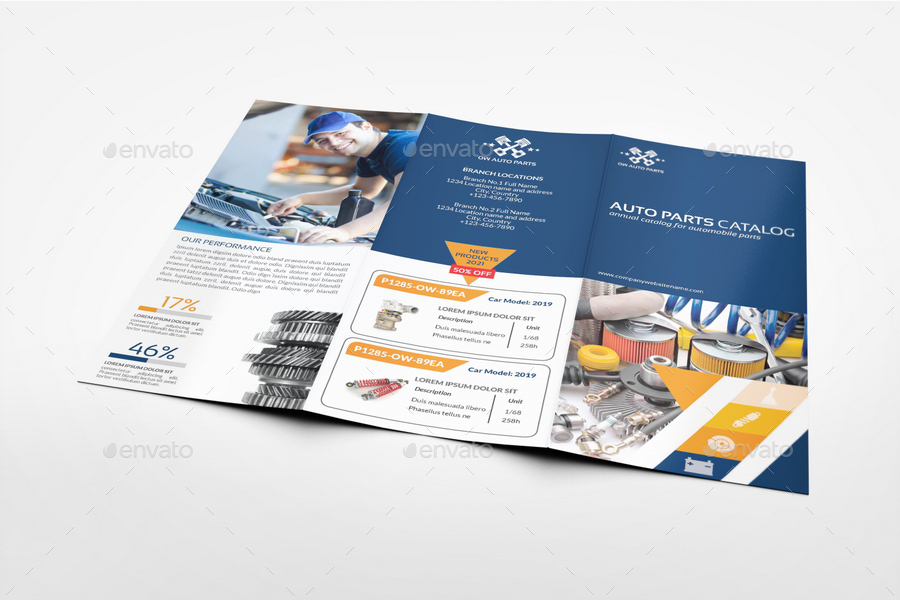 Auto Parts Catalog Brochure Bundle Template Vol.2, Print Templates