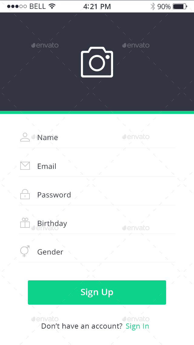 Apps Login - Mobile Login Forms, Web Elements | GraphicRiver