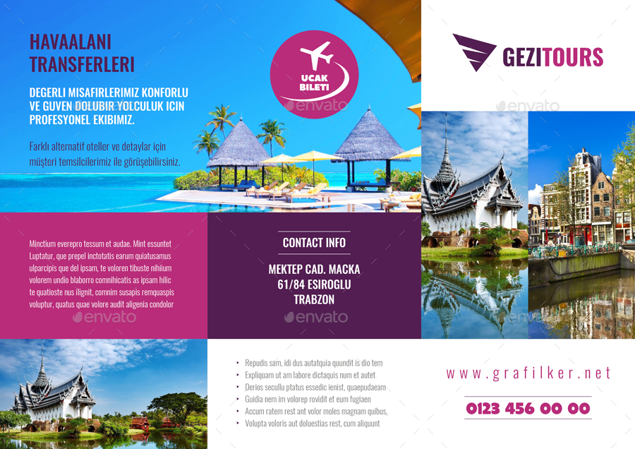 Travel Tours Tri-Fold Templates, Print Templates | GraphicRiver