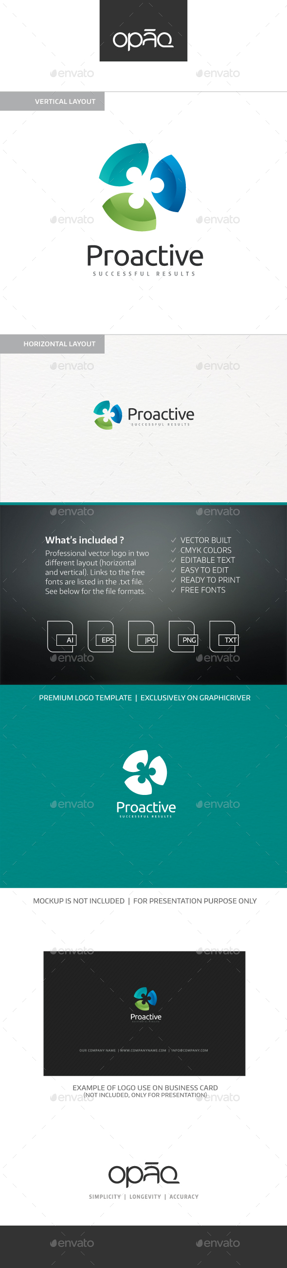 Proactive Logo by Opaq | GraphicRiver