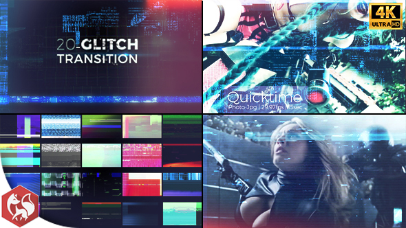Glitch Transitions, Motion Graphics | VideoHive
