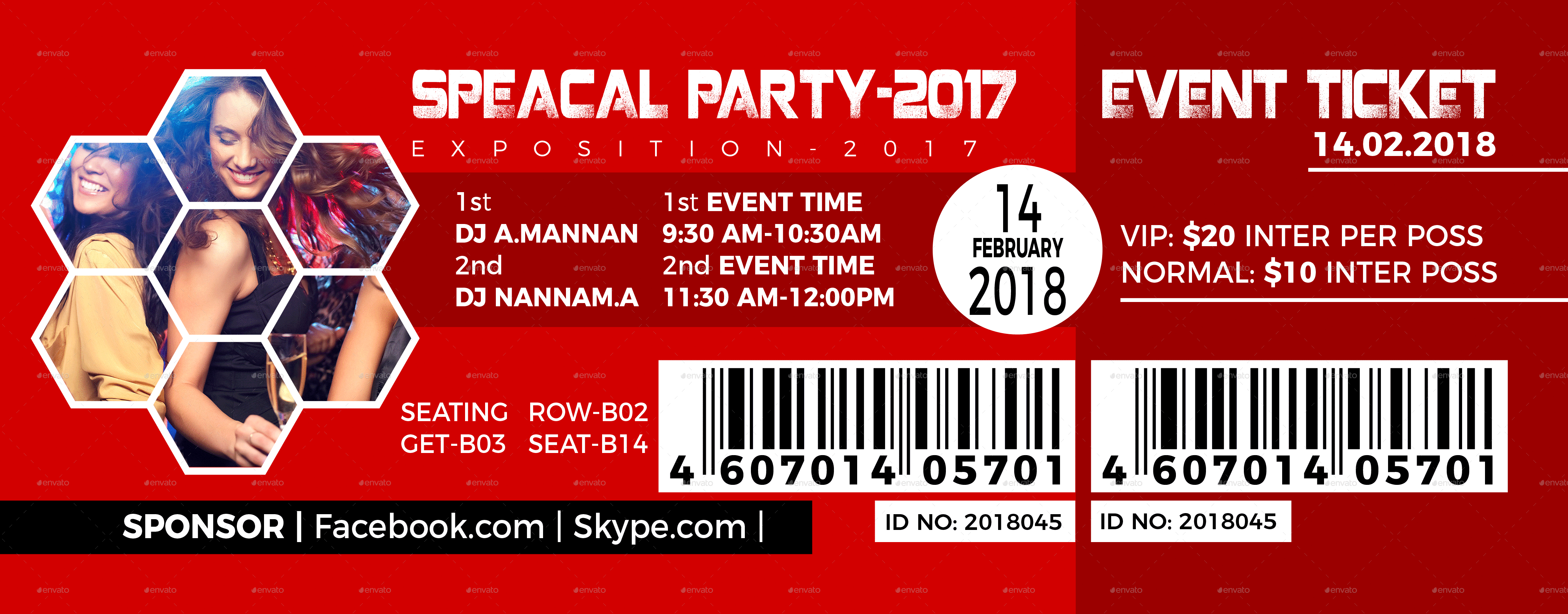 Event Ticket, Print Templates | GraphicRiver