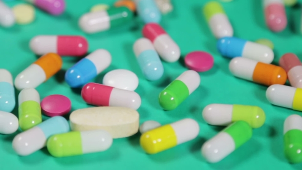 Pills Are of Different Color, Stock Footage | VideoHive