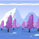 Purple Tree Forest Game Background, Game Assets | GraphicRiver