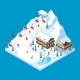 Skiing Mountain Isometric Landscape, Vectors | GraphicRiver