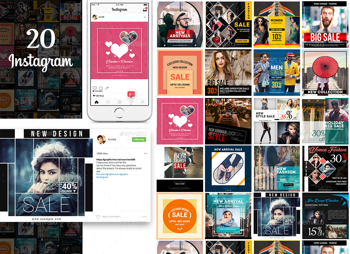 Promotional Instagram Pack, Web Elements | GraphicRiver