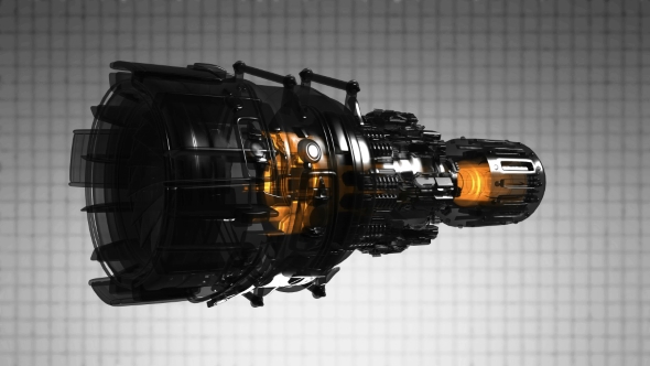 Loop Rotate Jet Engine Turbine, Motion Graphics | VideoHive