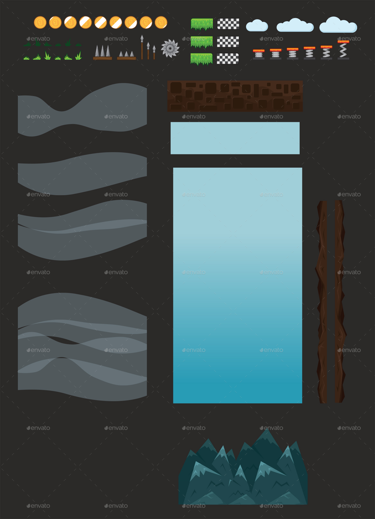 Vertical Jumper Game Kit, Game Assets | GraphicRiver