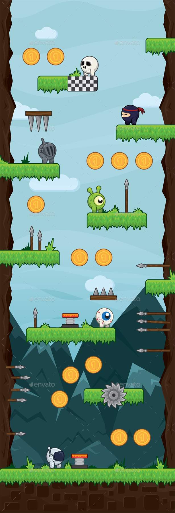 Vertical Jumper Game Kit, Game Assets | GraphicRiver