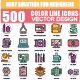 Set of Color Line Icons, Icons | GraphicRiver