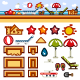 Beach Flat Game Level Kit, Vectors | GraphicRiver