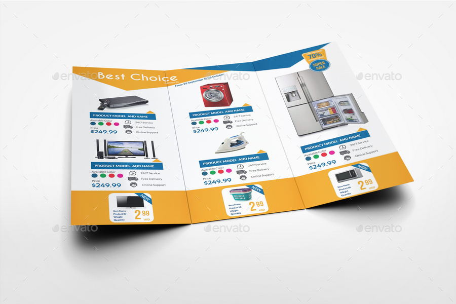 Products Catalogs Tri-Fold Brochure Template, Print Templates ...