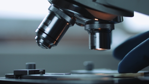 of Microscope and Test Sample, Stock Footage | VideoHive