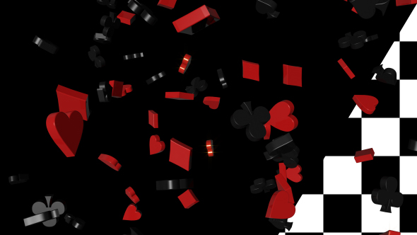 Falling Card Suits Loop, Motion Graphics | VideoHive