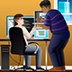 Computer Programmers Working in the Office, Vectors | GraphicRiver