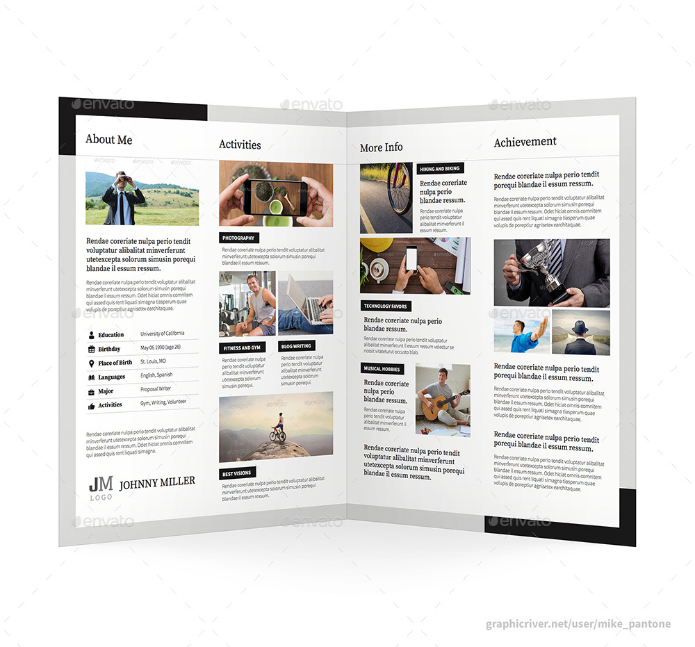 Personal Profile Print Bundle, Print Templates | GraphicRiver