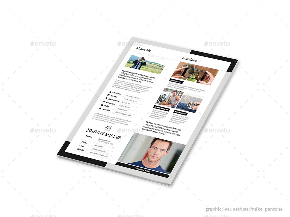 Personal Profile Print Bundle, Print Templates | GraphicRiver