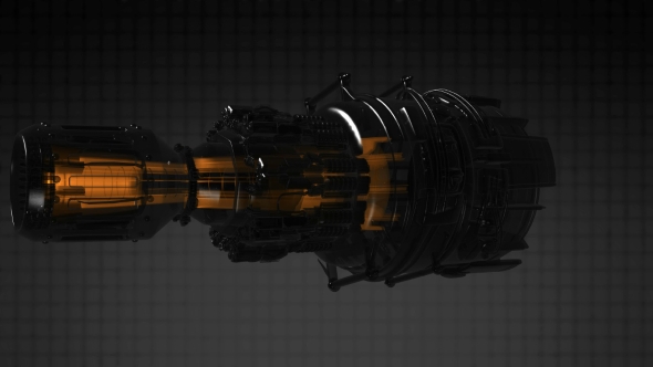 Loop Rotate Jet Engine Turbine, Motion Graphics | VideoHive