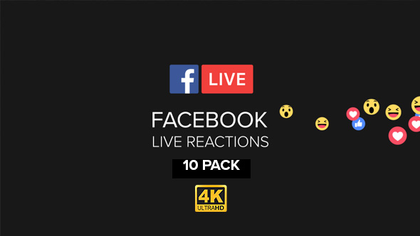 Facebook Live Reactions 10 Pack - 4K, Motion Graphics | VideoHive