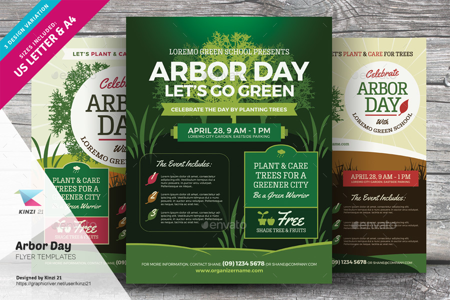 Arbor Day Flyer Templates, Print Templates | GraphicRiver