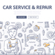 Car Service & Repair Doodle Concept, Vectors | GraphicRiver