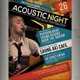 Acoustic Night Flyer / Poster, Print Templates | GraphicRiver