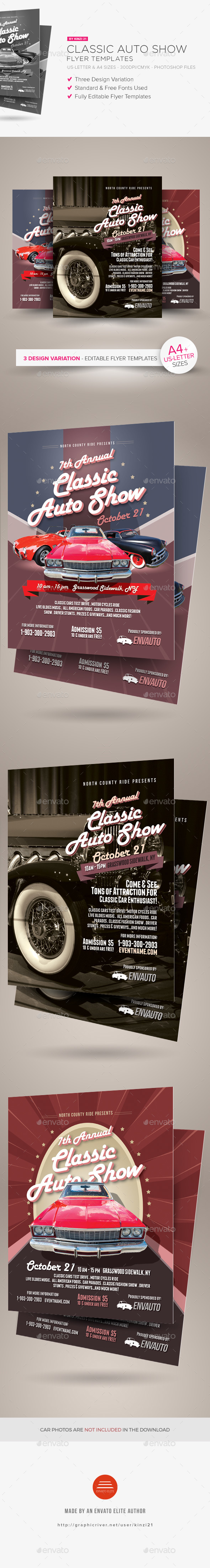 Classic Auto Show Flyers by kinzi21 | GraphicRiver