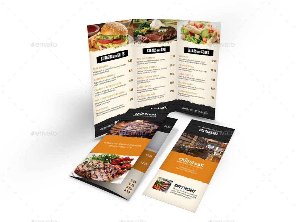 Steak House Menu Print Bundle, Print Templates | GraphicRiver