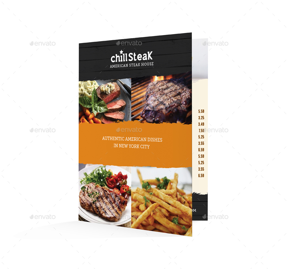 Steak House Menu Print Bundle, Print Templates | GraphicRiver
