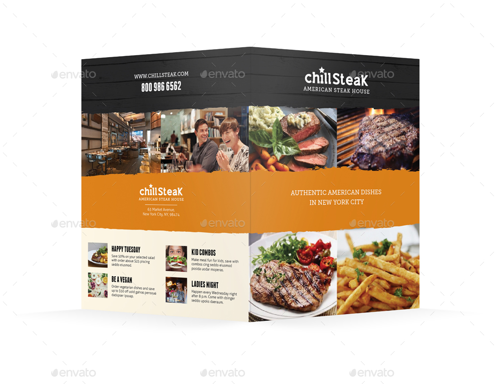 Steak House Menu Print Bundle, Print Templates | GraphicRiver