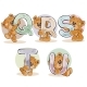 Letters of the English Alphabet with Teddy Bears, Vectors | GraphicRiver