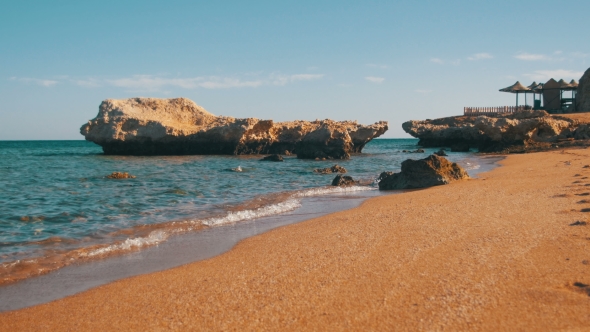 Beach in Egypt. Resort Red Sea Coast, Stock Footage | VideoHive