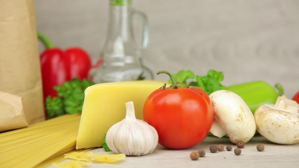 Cheese, Pasta and Vegetables, Stock Footage | VideoHive