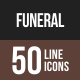 Funeral Line Multicolor Icons, Icons | GraphicRiver