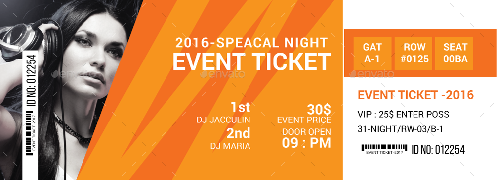 Ticket, Print Templates | GraphicRiver