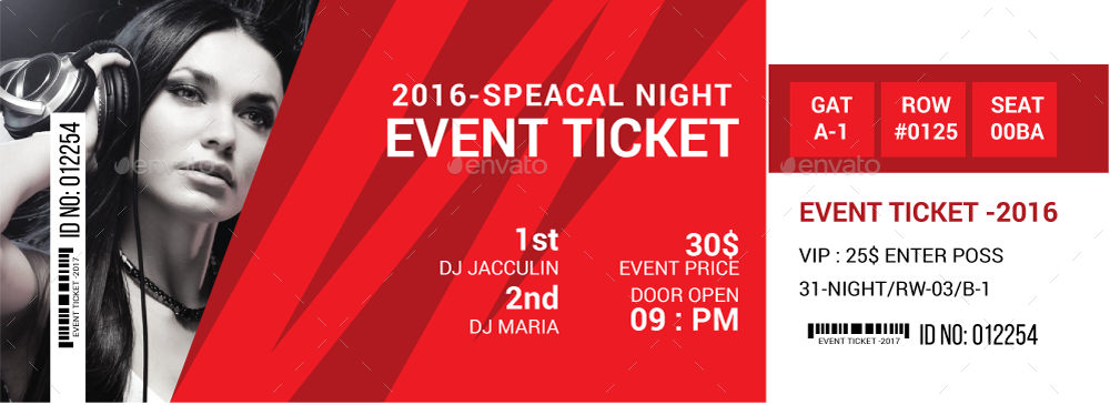 Ticket, Print Templates | GraphicRiver