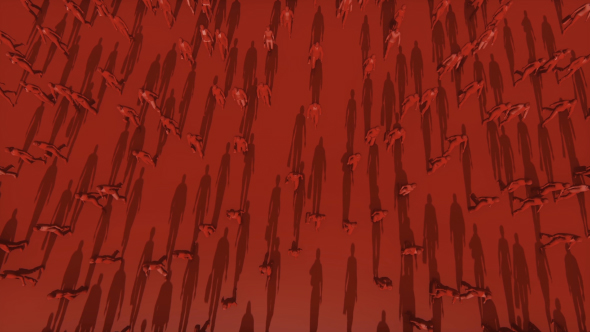 Tiny Red People Walking, Motion Graphics | VideoHive