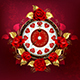 Clock with Red Roses, Vectors | GraphicRiver