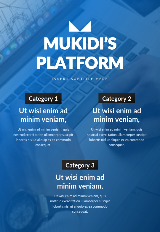 Mukidi Potrait Premium Presentation Template, Presentation Templates