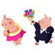 Loving Pigs, Vectors | GraphicRiver