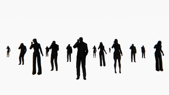 People Talking On Phone - Bright Background, Motion Graphics | VideoHive