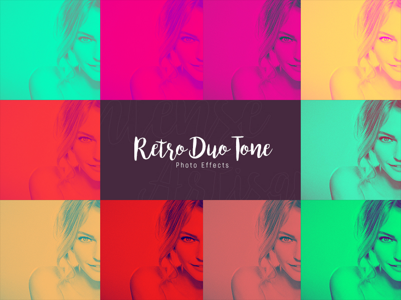 10 Retro Duo-Tone Effects - Action, Add-ons | GraphicRiver