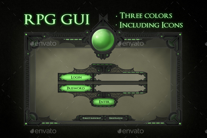 RPG Game Interface, Game Assets | GraphicRiver